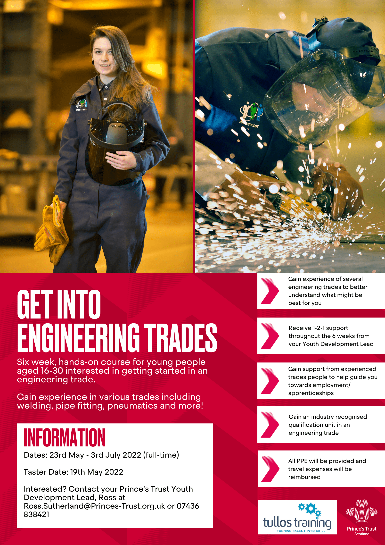 Get Into Engineering trades with Tullos Training and Prince's Trust ...